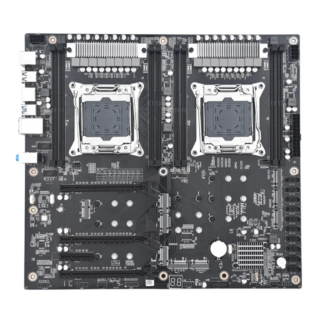 X99 D4 DUAL Pro Mainboard 10 SATA 3.0 Interface PC Mainboard Computer ...