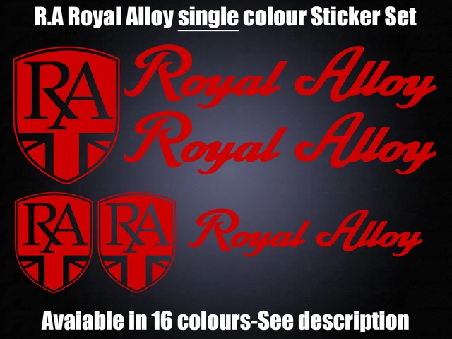 ROYAL ALLOY R.A Stickers Decals GT125 GT200 GP125 GP200 All Colours ...