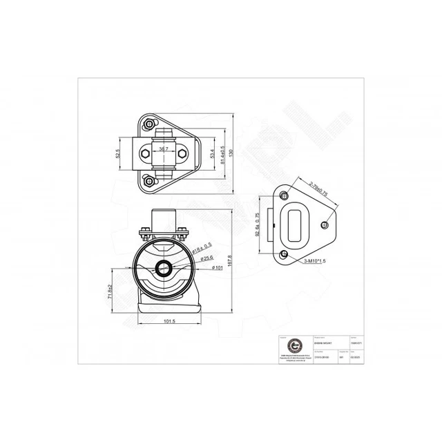 FRONT ENGINE MOUNT For Hyundai Santa Fe II Kia Sorento II 219102B100 £ ...