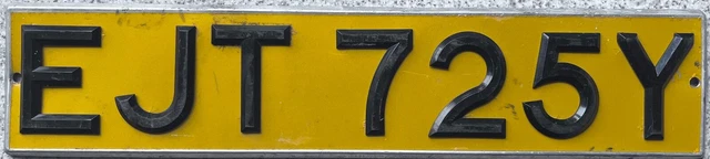 BRITISH UK RIVETED Digit Classic Rear License Licence Number Plate EJT ...