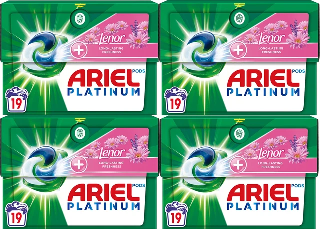 ARIEL ALL-IN-1 PODS Laundry Detergent Washing Liquid Platinum 76 Washes ...