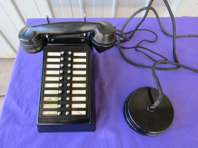 GEC BAKELITE OFFICE Push Button Telephone 20 Lines Pre 1940s England £ ...