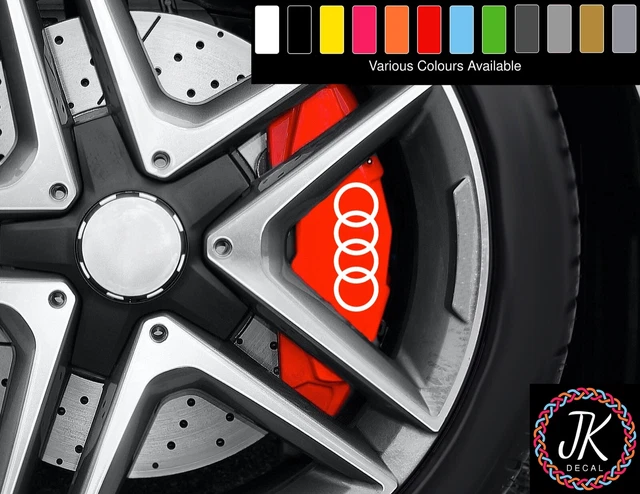 AUDI LOGO BRAKE Caliper Decals Stickers A1, A3, A4, A5, TT Q2 Q3 Q5 ...