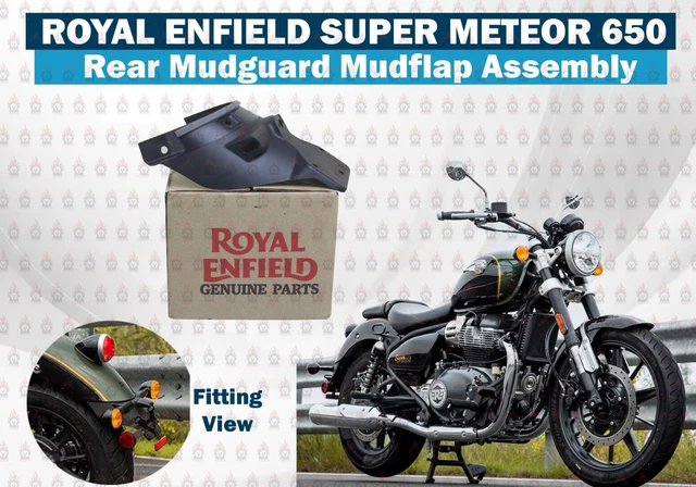ROYAL ENFIELD SUPER Meteor 650 "Rear Mudguard Mudflap Assembly" £70.50 ...