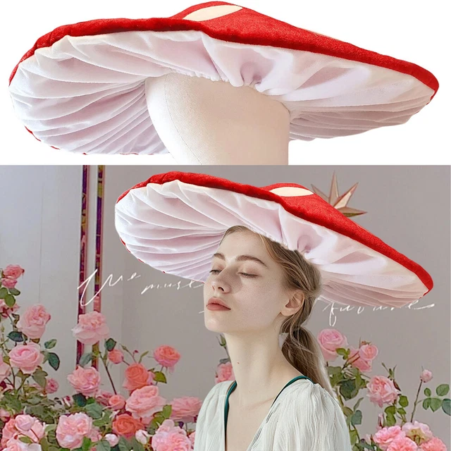 Uk Mushroom Hat Red Lovely Head Decoration Costume Party Ornaments For