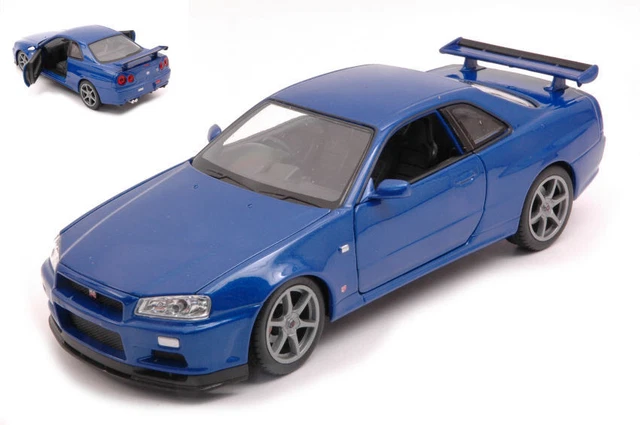 MODEL CAR SCALE 1:24 Nissan Skyline GTR R34 diecast vehicles collection ...