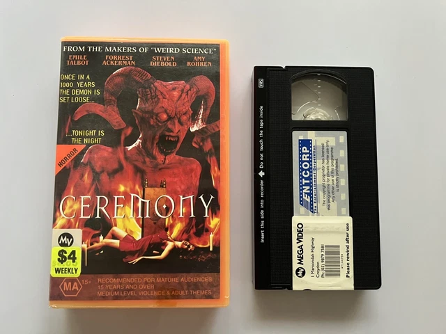 CEREMONY (1994) VHS Tape York Release Horror Cult Demons Rare Cult Joe ...