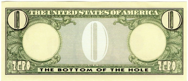BIG FAT ZERO Neuheit Banknote Nichts Nada Dollars Lachen ungewöhnliches ...
