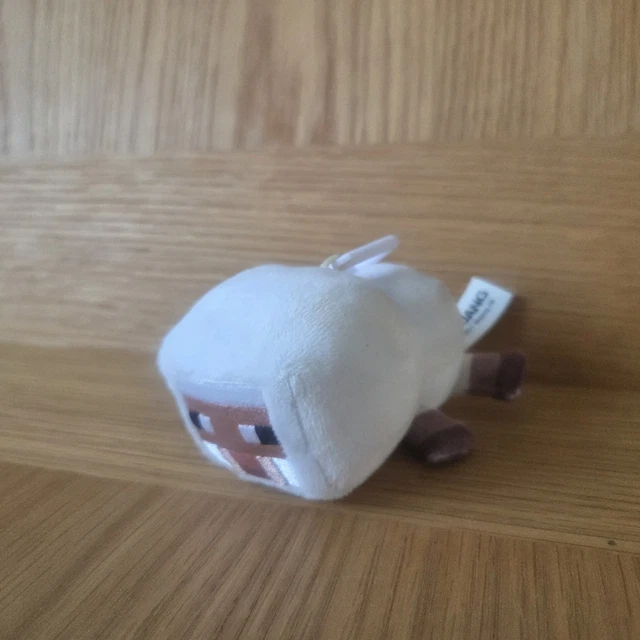 MINECRAFT MOJANG WHITE Sheep Clip Soft Plush Toy 4"/(10cm) 2017 £8.00 ...