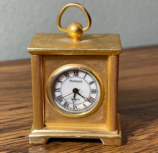 RUMOURS GOLD TONED Mini Analog Clock Square Watch Art Deco £8.23 ...