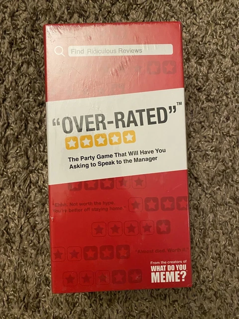 OVER-RATED BY THE Creators Of What Do You Meme Game (NEW, SEALED) $10. ...