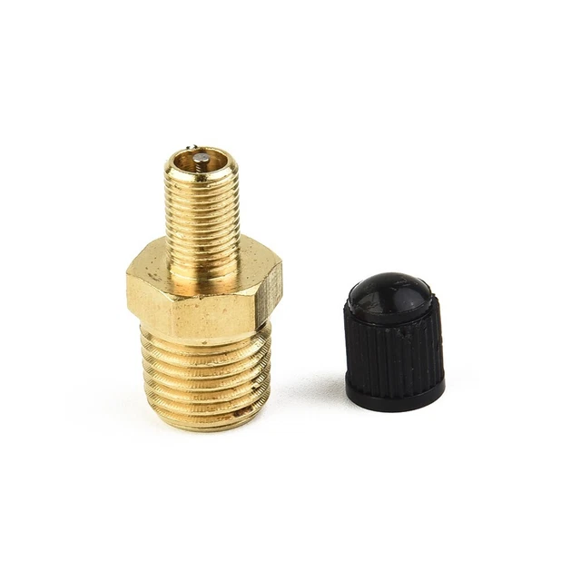 AIR TANK FILL Valve Air Compressor Black Plastic Cap Solid Nickel ...