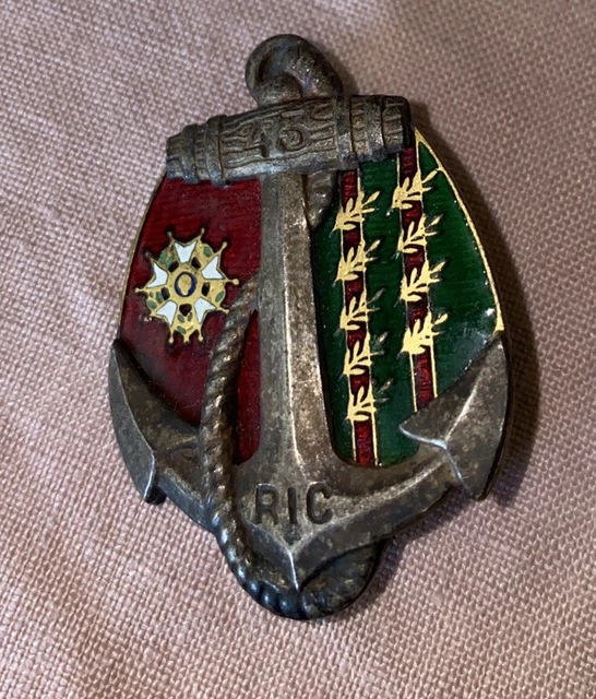 INSIGNE INDOCHINE 43E RIC - Infanterie Coloniale - DRAGO PARIS NICE RUE O METRA EUR 9,90 ...