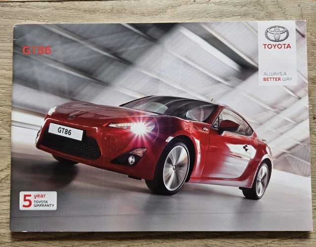 GENUINE TOYOTA GT86 original sales / spec brochure booklet - UK 2012 £5 ...