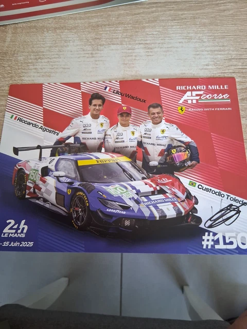 CARTES CARDS DEDICACEE 24 Heures Du Mans 2025 Ferrari #150 Le Mans 24H ...