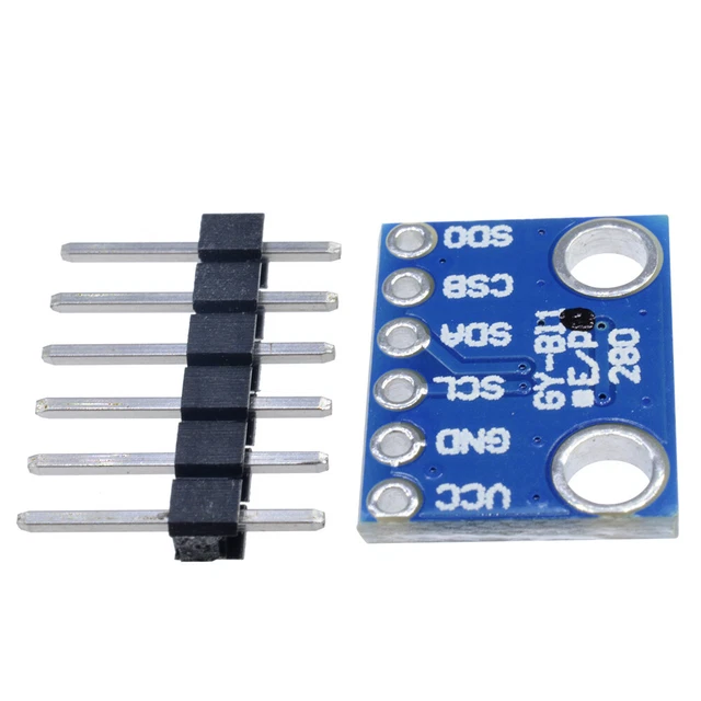 DIGITAL BAROMETRIC PRESSURE Sensor Board Swap I2C/SPI BMP280 3.3V Blue ...
