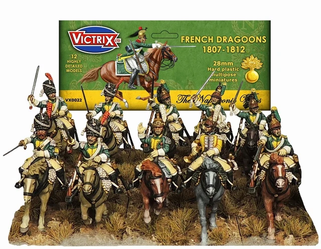 VICTRIX - FRENCH Napoleonic Dragoons 1807-1812 - 12 x 28mm Figures ...