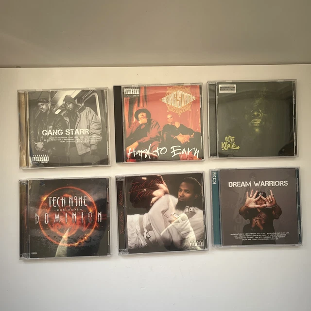RAP HIP HOP CD Lot Of 6 Tech N9NE x 2 Gangstarr Wiz Khalifa Dream ...