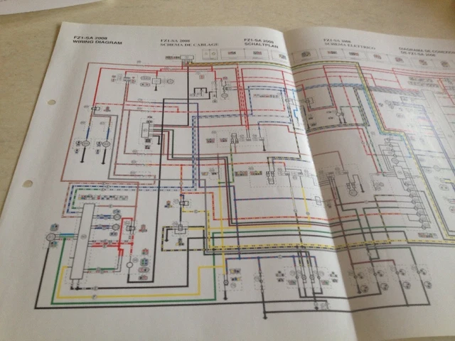2008 YAMAHA FZ1-SA FZ1 SA 1000 DIAGRAM WIRING DIAGRAM CIRCUIT DIAGRAM £ ...