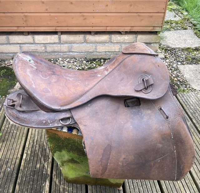 WW2 GERMAN CAVALRY Saddle Normandy Barn Find WaA 182 Stamped £425.00 ...