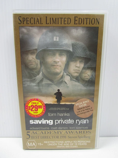 SAVING PRIVATE RYAN, VHS Tape, Tom Hanks, Vintage Video, Movie MA15 ...