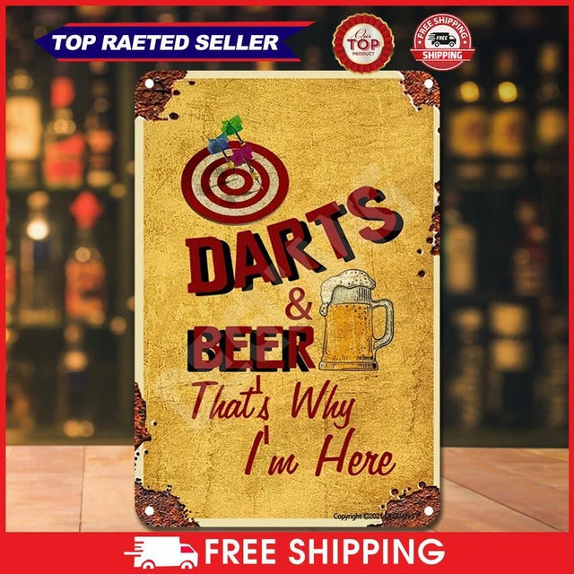 VINTAGE METAL PLATE Beer Rectangular Iron Painting Wall Home Bar Decor ...