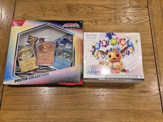 POKÉMON TCG PRISMATIC Evolutions Elite Trainer Box ETB + Poster ...