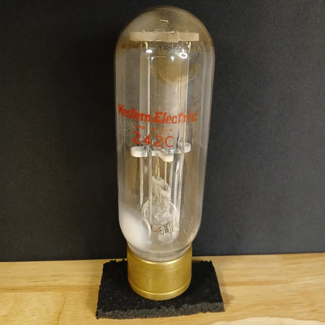 VINTAGE 1930'S WESTERN Electric Brass Base 242C Power Tube Dead for ...