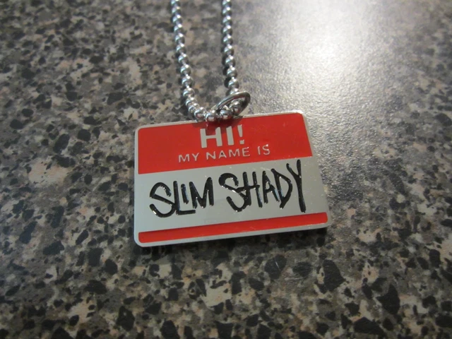 EMINEM SLIM SHADY Necklace - Silver - My Name Is £14.29 - PicClick UK