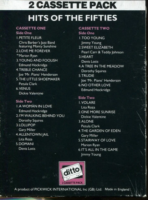 HITS OF THE 50s - Ditto - 2 x Cassette Tape + Slipcase £5.00 - PicClick UK