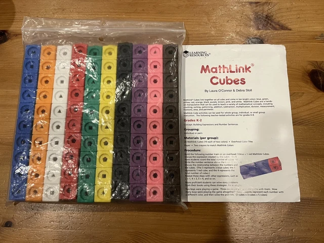 LEARNING RESOURCES MATHLINK Cubes - Set of 100 Cubes, Ages 5 ...