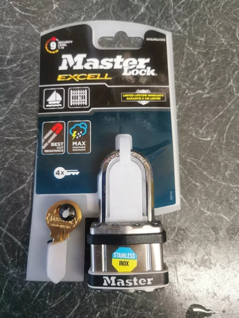 MASTER LOCK M1 44mm Commercial Magnum Laminated Steel Padlock Stainless ...