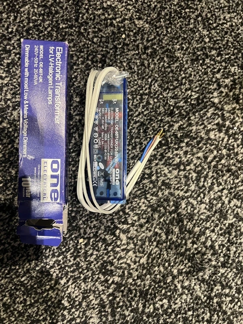 ONE ELECTRICAL LTD T02 240V 20-60VA Electronic Transformer for LV ...