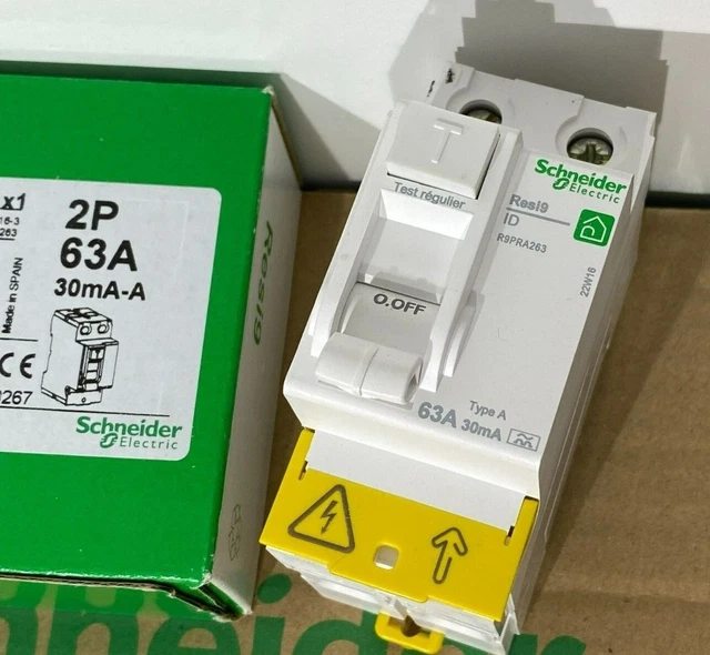 INTERRUPTEUR DIFFÉRENTIEL SCHNEIDER Resi9 XP 63A 30mA Type A 2P ...