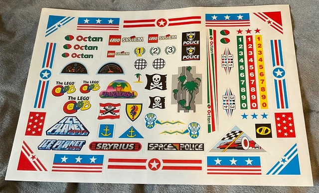 RARE VINTAGE LEGO Sticker Sheet Complete The Lego Club Uk Sheet 09 1994 ...