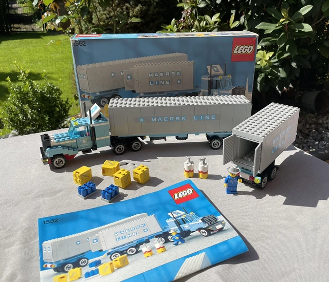 LEGO 1552-1 MAERSK Line Container Truck Vintage 1985 Box Very Rare ...