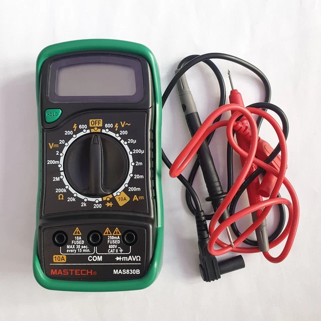 MASTECH DIGITAL MULTIMETER MAS830B 600V AC/DC 10A DC £52.00 - PicClick UK