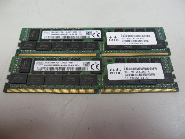 SK HYNIX HMA84GR7MFR4N-UH 32GB DDR4 PC4-2400T ECC Server RAM (2x32GB) 64GB $124.36 - PicClick CA