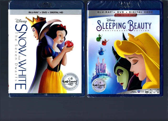 DISNEY SIGNATURE COLLECTION Lot: Blu-Ray + Dvd: Aladdin & Sleeping ...