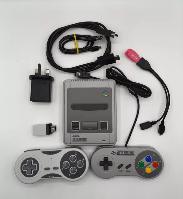 ULTIMATE SUPER NINTENDO SNES Mini Classic Console 3500+ with WIRELESS ...