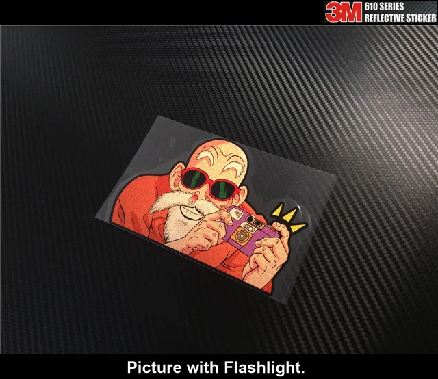 MASTER ROSHI DRAGON BALL PEEKING Peeker JDM Reflective Sticker #R13 EUR ...