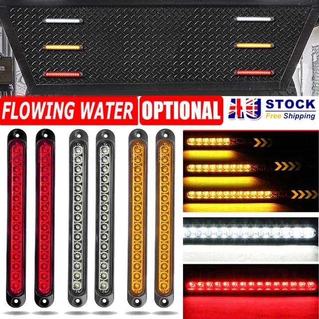 LED TAIL LIGHTS Brake Indicator Reverse Turn Signal Slim Strip Trailer ...