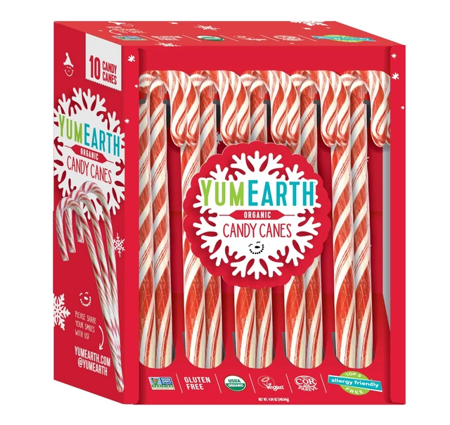YUMEARTH ORGANIC CANDY Canes - Individually 10 Count (Pack of 1 ...