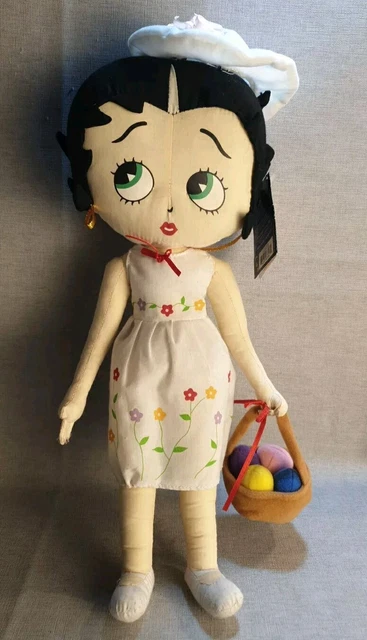 KELLYTOY BETTY BOOP "Boop Oop A Doop" Soft Toy Plush Doll Easter Basket ...