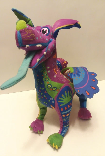 DISNEY 16& PIXAR Coco Dante Dog Alebrije Rainbow Plush Spirit Day Of ...