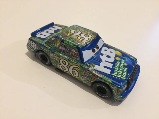 DISNEY PIXAR CARS CUSTOM METALLIC BLUE CHICK HICKS 1:55 Diecast TOKYO ...
