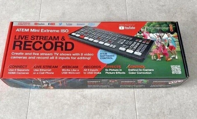 BLACK MAGIC DESIGN ATEM Mini Extreme ISO SWATEMMINICEXTISO NEW £1,129. ...