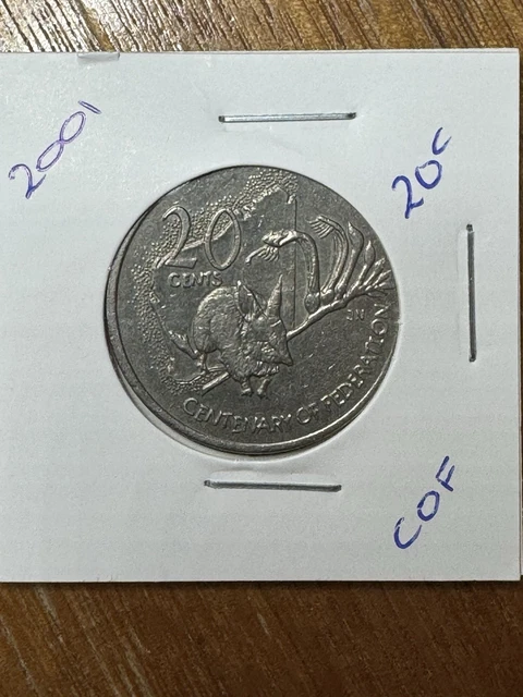 🎲2001 AUSTRALIAN CENTENARY Of Federation 🎲 20 Cent Coin Western ...
