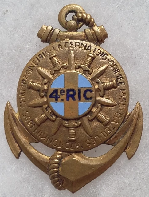 INSIGNE 4° RIC INDOCHINE Régiment Infanterie Coloniale Drago O.M. ORIGINAL EUR 22,49 - PicClick FR