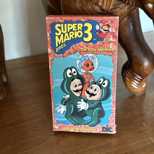 SUPER MARIO BROS 3 The Ugly Mermaid VHS Cassette Tape Cartoon Show 1990 ...